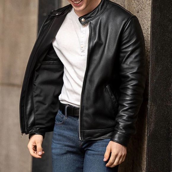 Thursday Boot Company | Jackets & Coats | Mens Black Leather Jacket ...